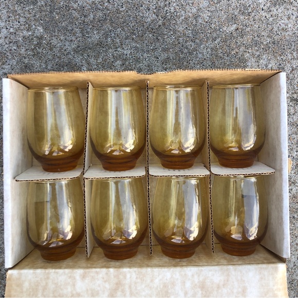 Libbey Dining Vintage Golden Tempo By Libbey Set Of 8 Nib 2 Oz Libbey Dining Vintage Golden Tempo By Libbey Set Of 8 Nib 2 Oz